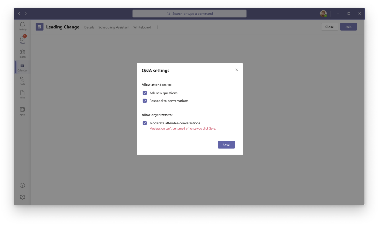 Add Q&A to a Teams meeting or webinar - NYES Digital
